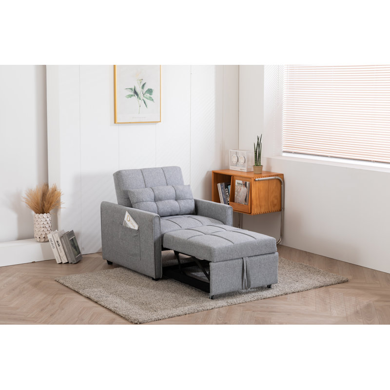 Mercer41 Amalyn 3 in 1 Convertible Chair Bed, Multi-Function Folding ...