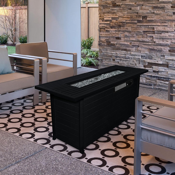 Sunbeam Linear Aluminum Propane/Natural Gas Fire Pit Table & Reviews ...