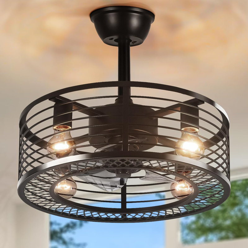 17 Stories Cannelberg 15'' Ceiling Fan with Light Kit | Wayfair