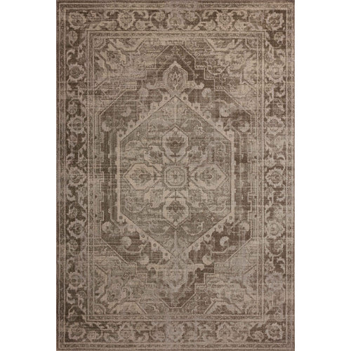 Magnolia Home by Joanna Gaines x Loloi Mona Cocoa / Stone Area Rug ...