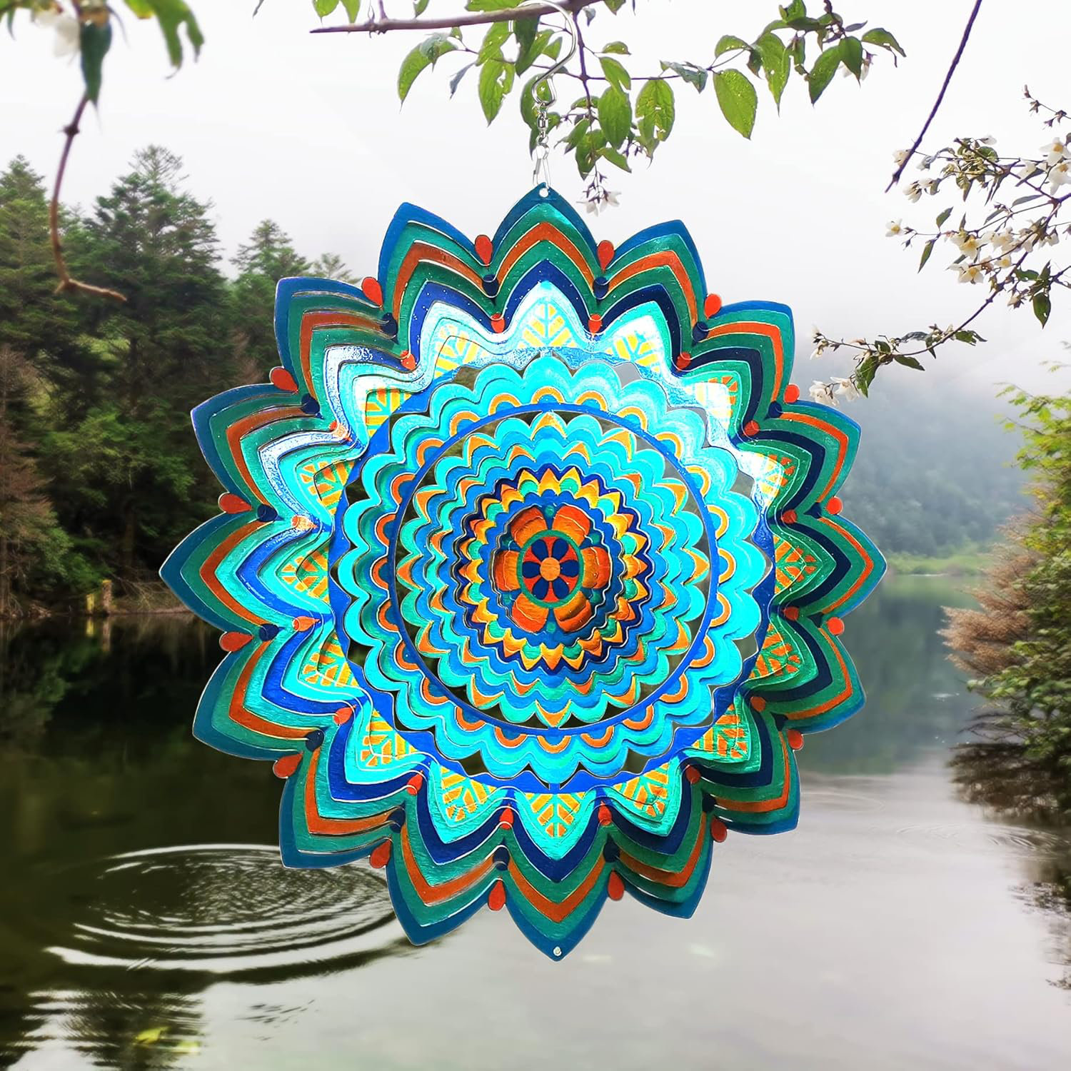 Dakota Fields Wind Spinner Hanging Kinetic 19 Gauge 3D Metal With ...