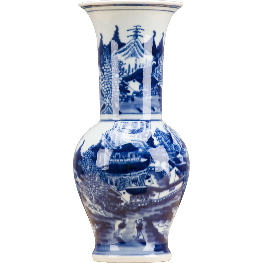 Danny's Fine Porcelain Blue/White Small Table Vase (Classic) | Perigold