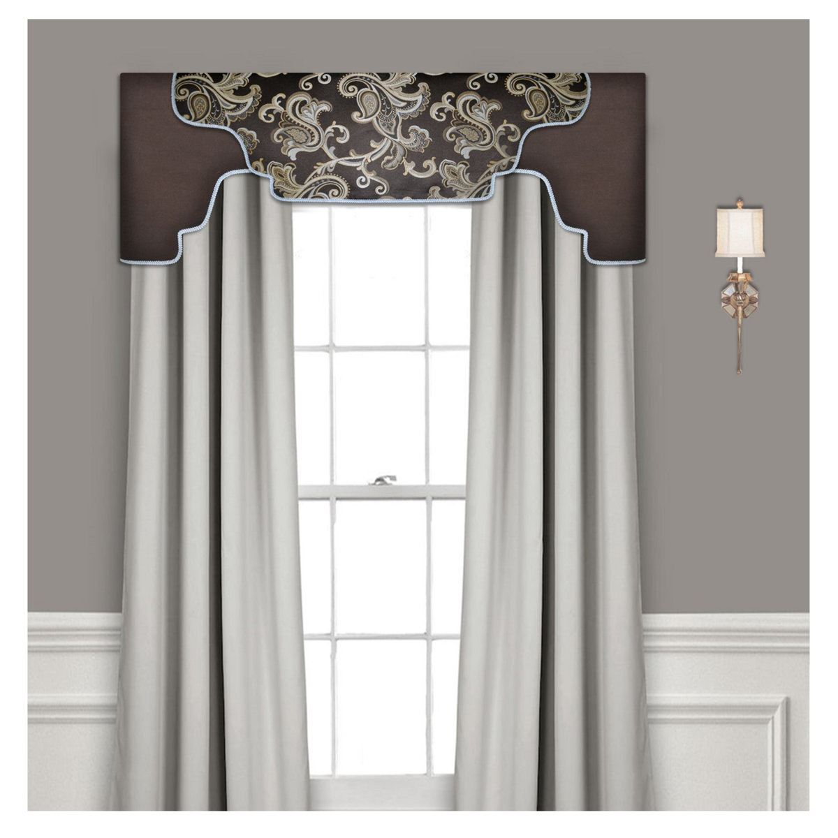 Traceable Designer No-Sew Home Decor Custom Arched Valance Kit - Sewing ...