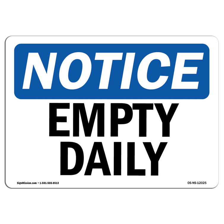 SignMission Empty Daily Sign | Wayfair