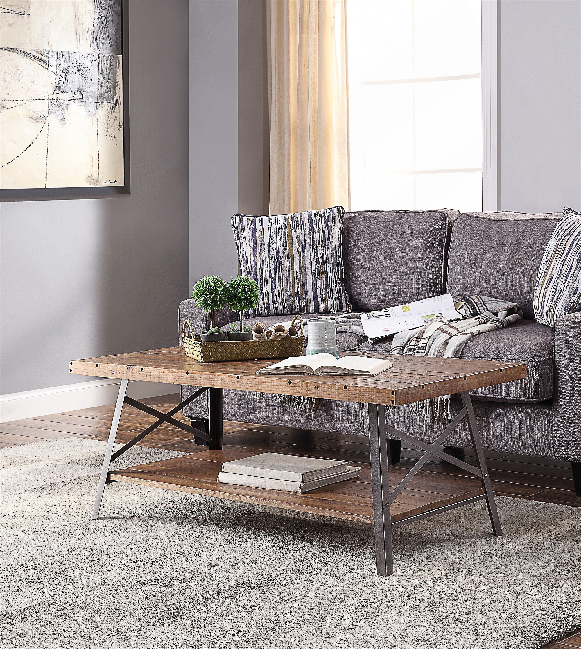 Trent Austin Design® Weathered Oak & Sandy Black Finish Coffee Table ...