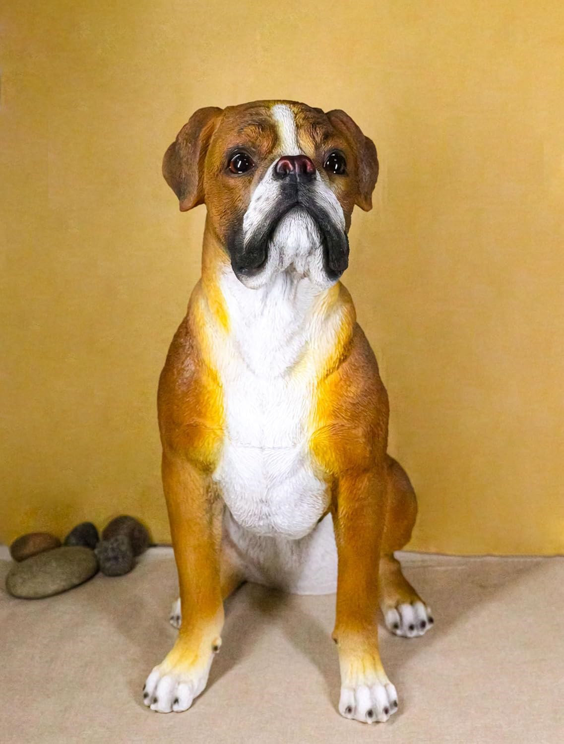 Ebros Gift Large 18" Tall Adorable Realistic Sitting Fawn Boxer Dog ...