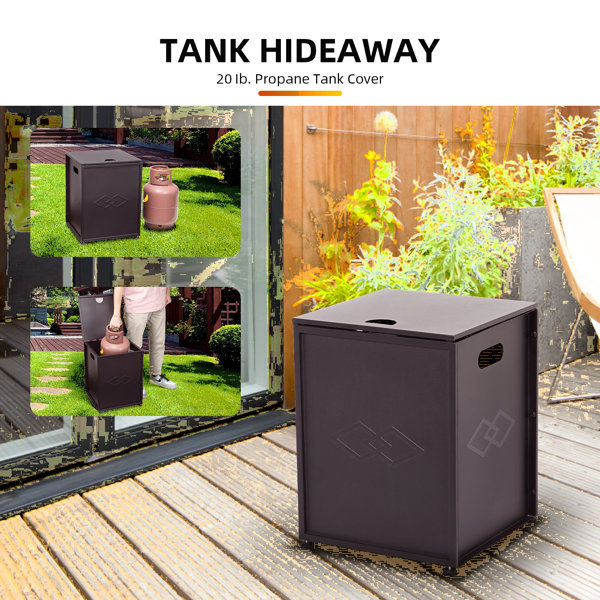 Yesurprise Propane Tank Cover Table, 20 Lbs Propane Tank Storage Box ...