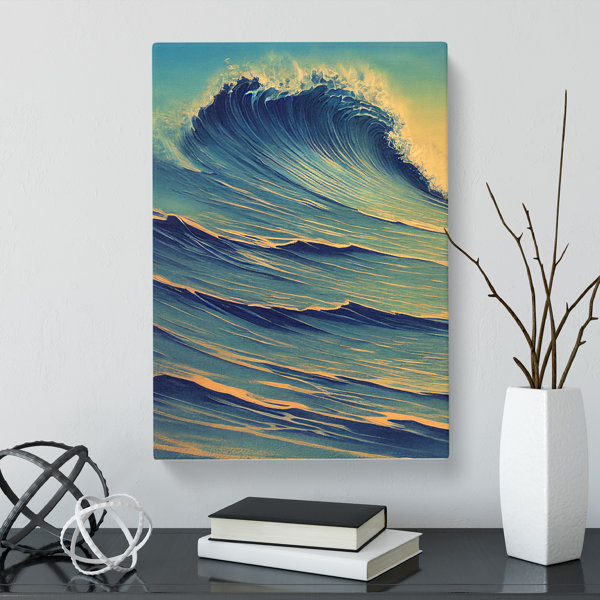 House of Hampton Seascape Ocean Expressionism - Wrapped Canvas Graphic ...