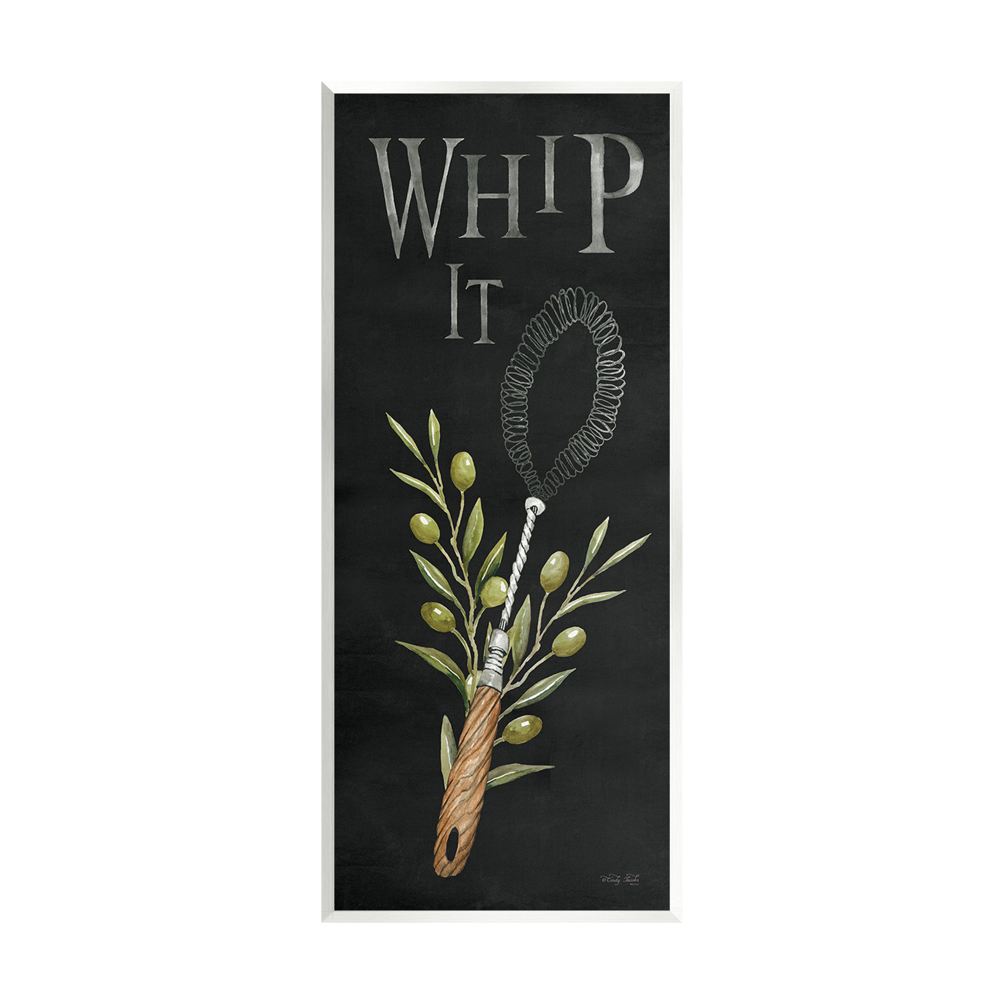 Ebern Designs Whip It Vintage Kitchen Wall Plaque Art by Cindy Jacobs ...