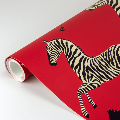 Red Peel & Stick Wallpaper You'll Love | Wayfair