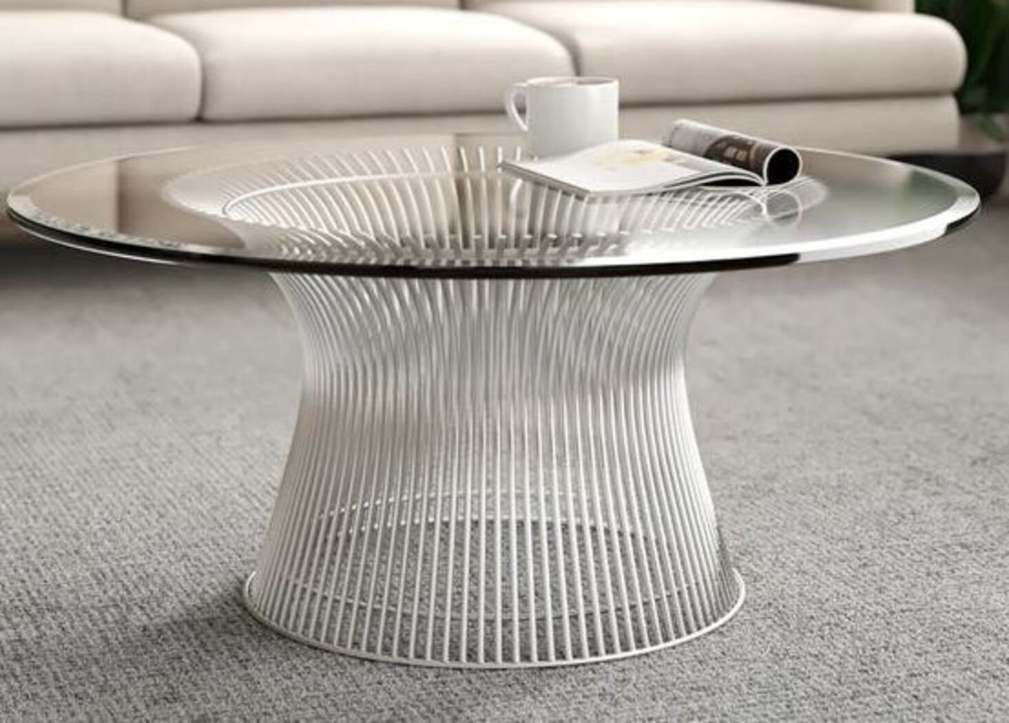 Everly Quinn Akon Tempered Glass Coffee Table - Wayfair Canada