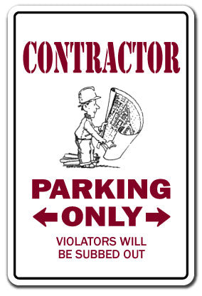 SignMission Contractor Parking Decal | Wayfair