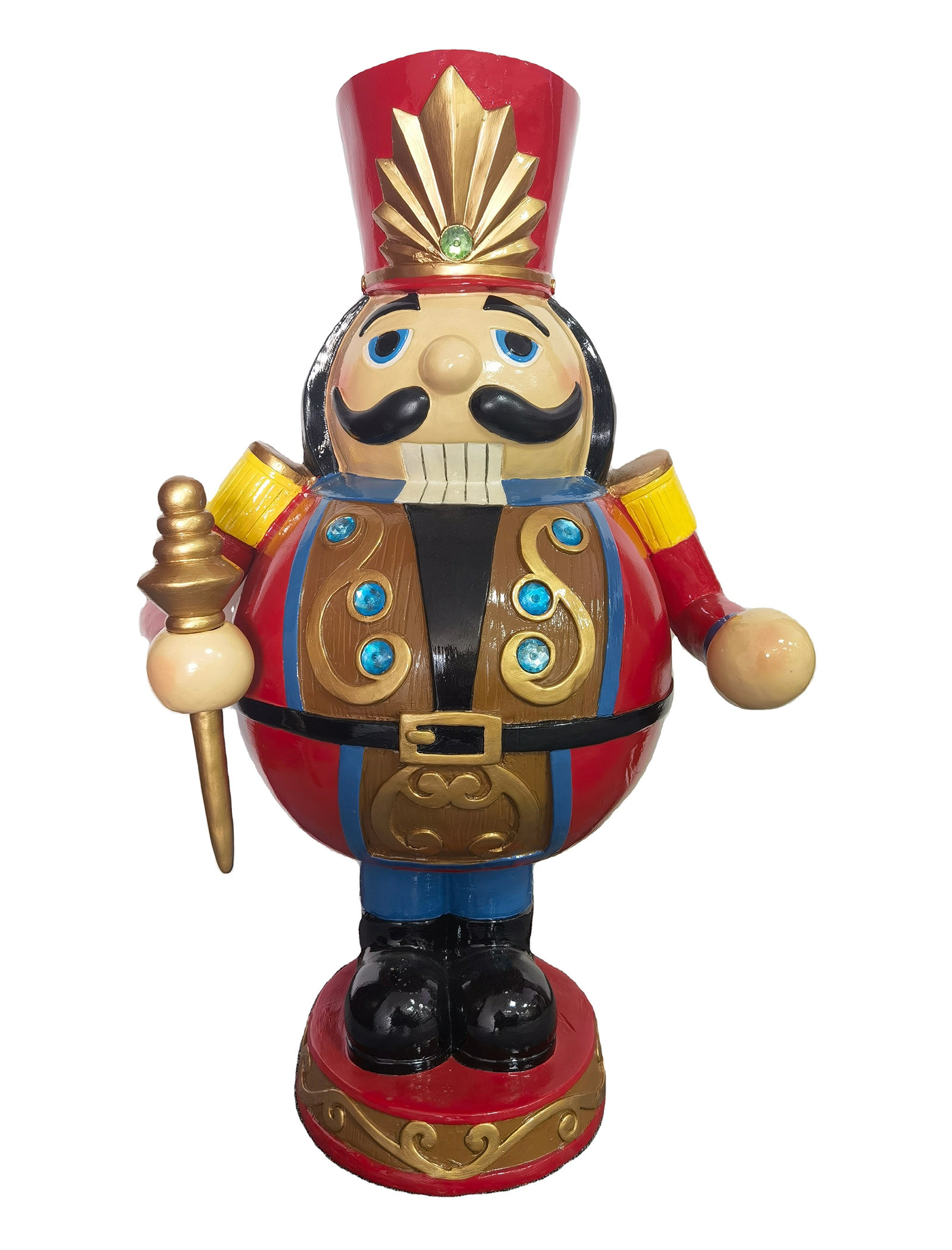 Fraser Hill Farm Resin Roly Poly Nutcracker Toy Soldier Nutcracker ...