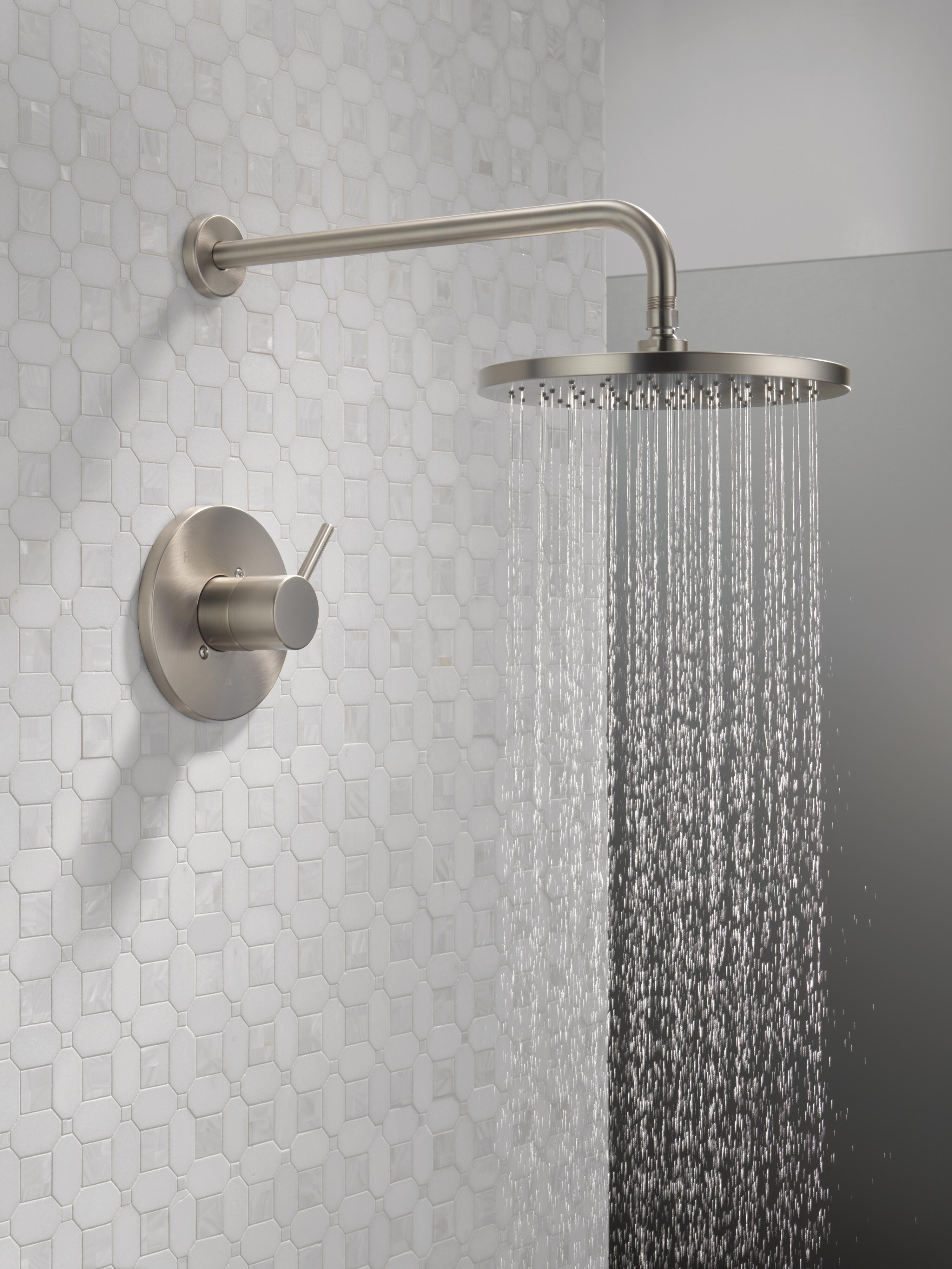 Delta Modern Raincan Round Single-Function Shower Faucet Set, Valve ...