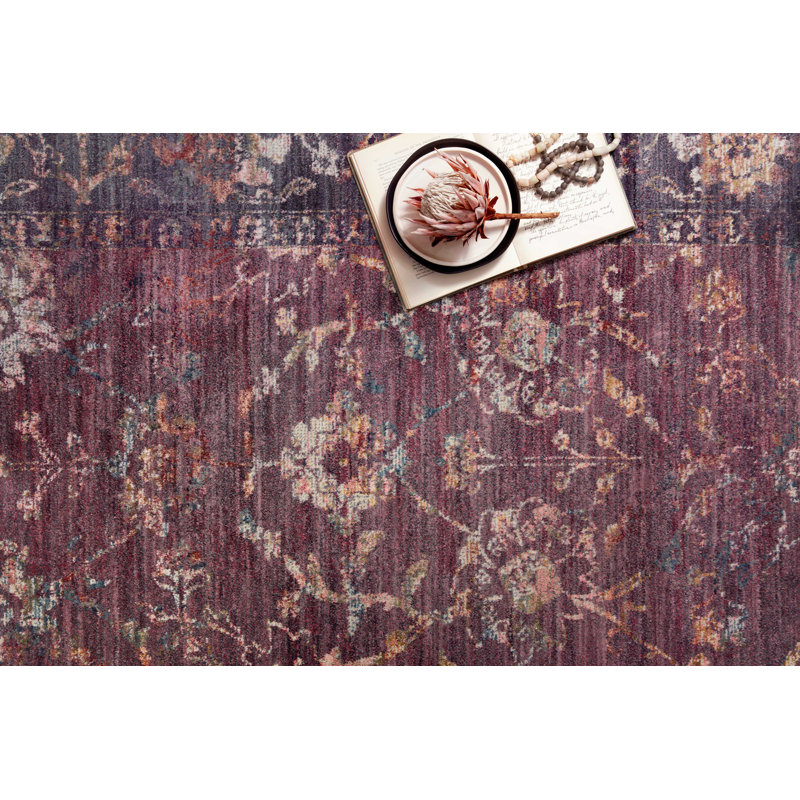 Lark Manor™ Febbas Oriental Purple Area Rug "& Reviews" | Wayfair