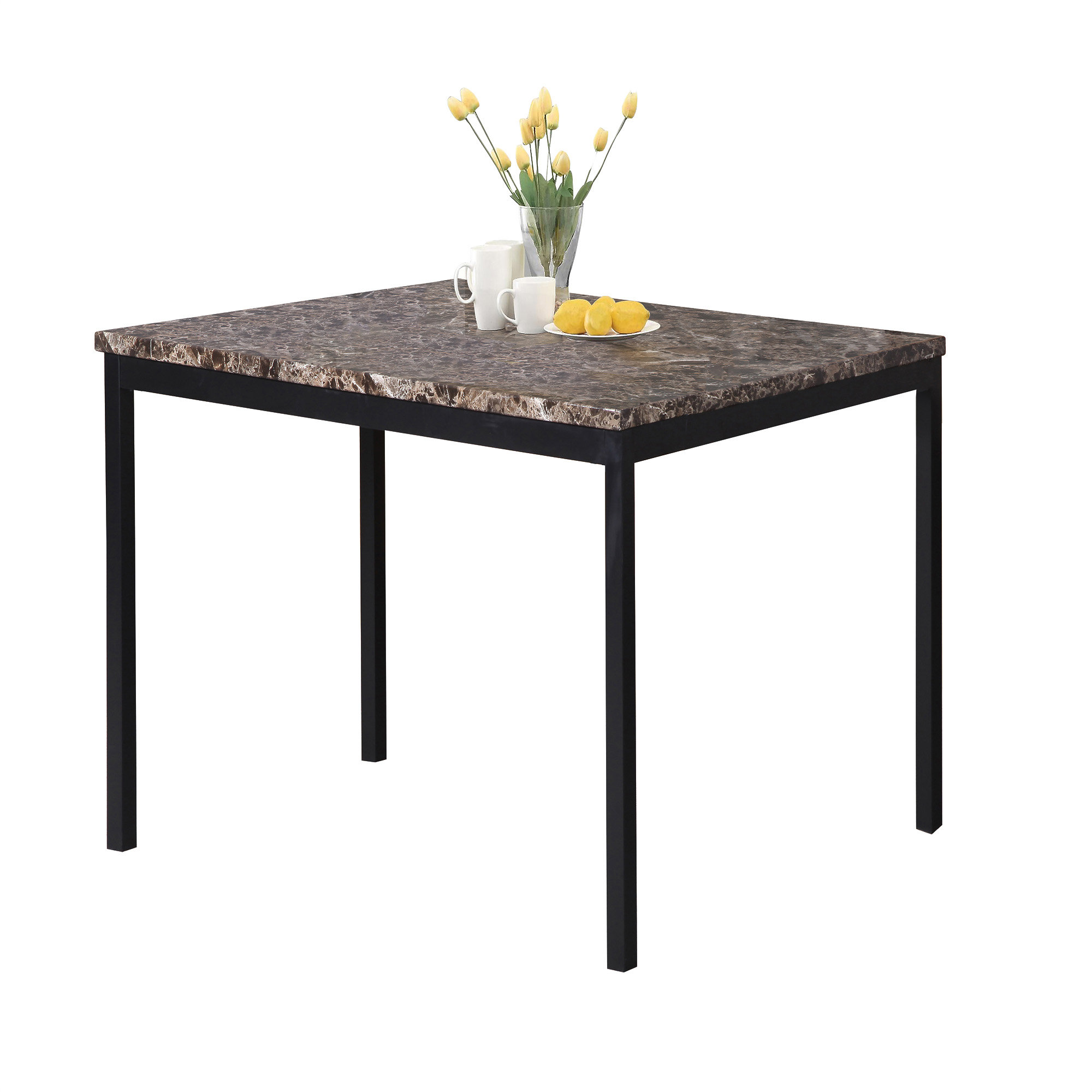 Wrought Studio Citico Metal Counter Height Dining Table With Laminated ...