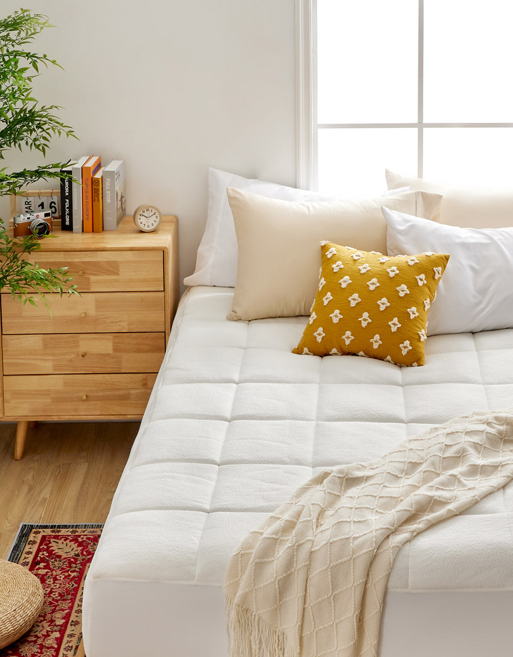 Ebern Designs Jeru Waterproof Jacquard Air Mattress Pad & Reviews | Wayfair