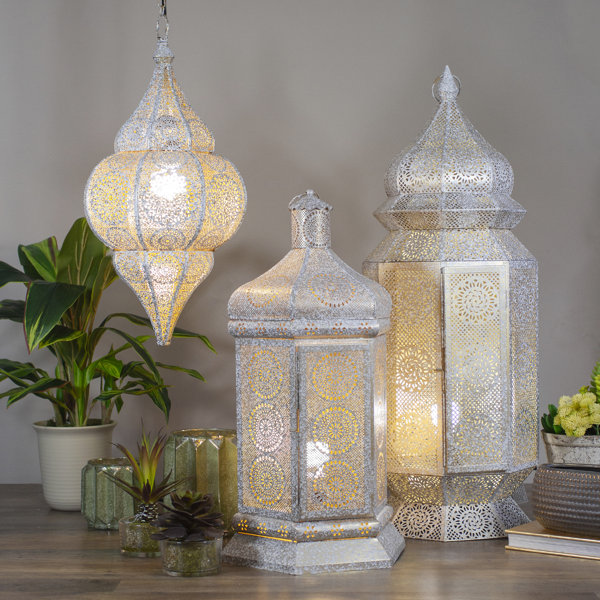 Northlight Seasonal 18" Moroccan Style Hanging Lantern Ceiling Light ...