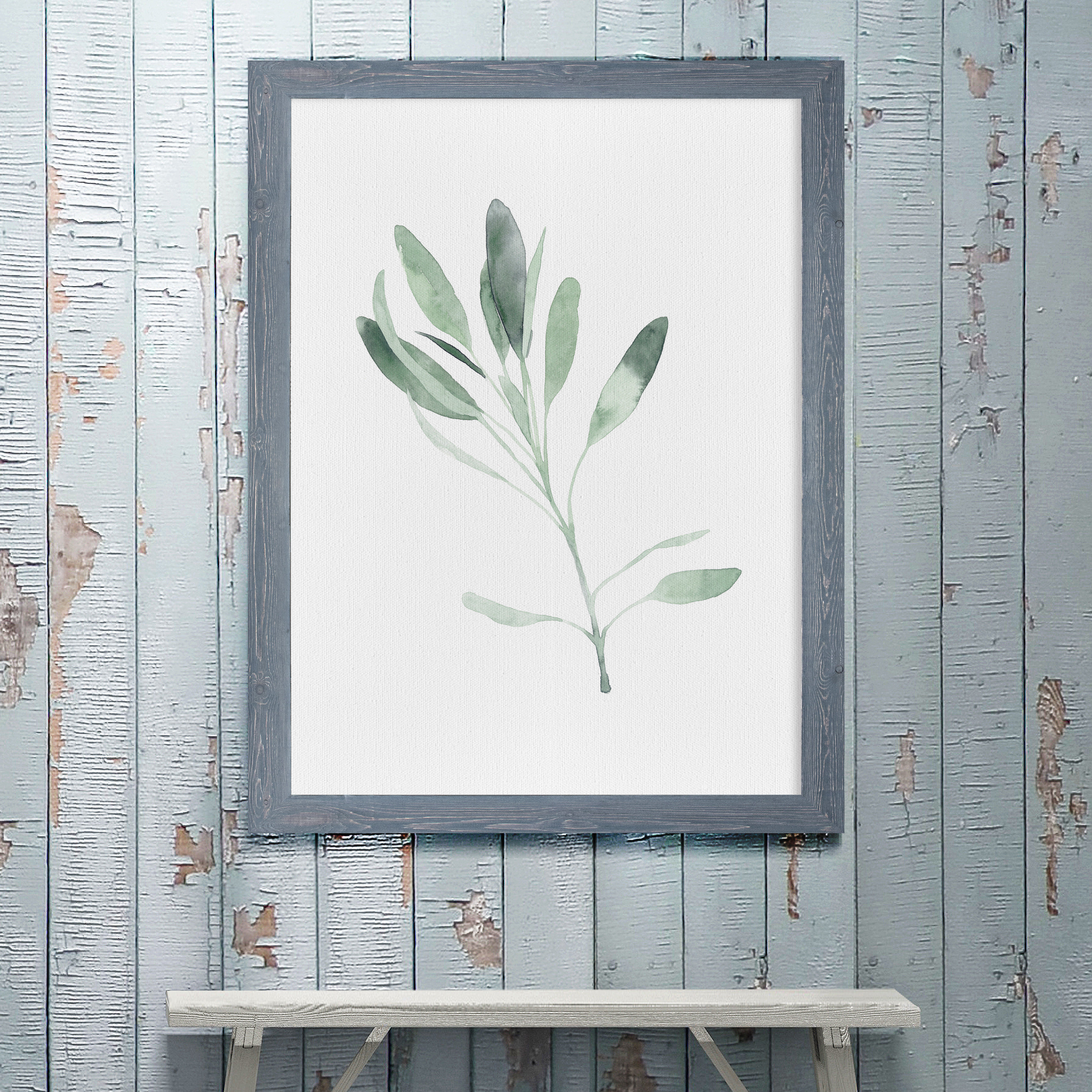 Winston Porter 'Simple Sage II' - Picture Frame Print on Glass ...