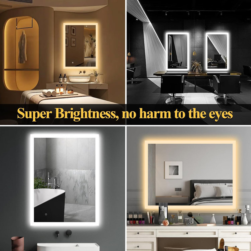 Wrought Studio™ Led Mirror for Bathroom Lighted Vanity Mirror for ...