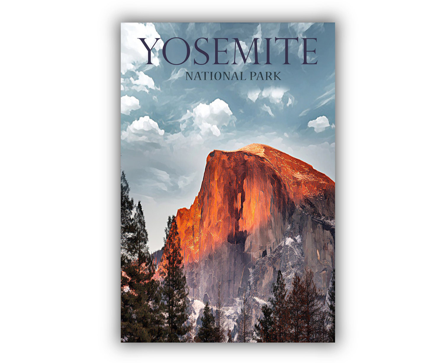 Millwood Pines Yosemite National Park California, Travel Poster Print ...