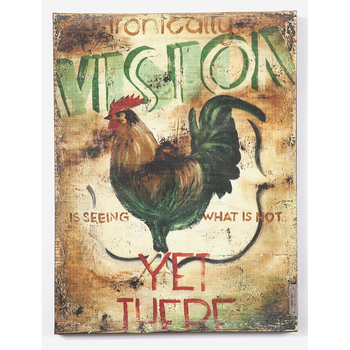 Red Barrel Studio® 'Oh The Irony' Graphic Art Print on Wood | Wayfair