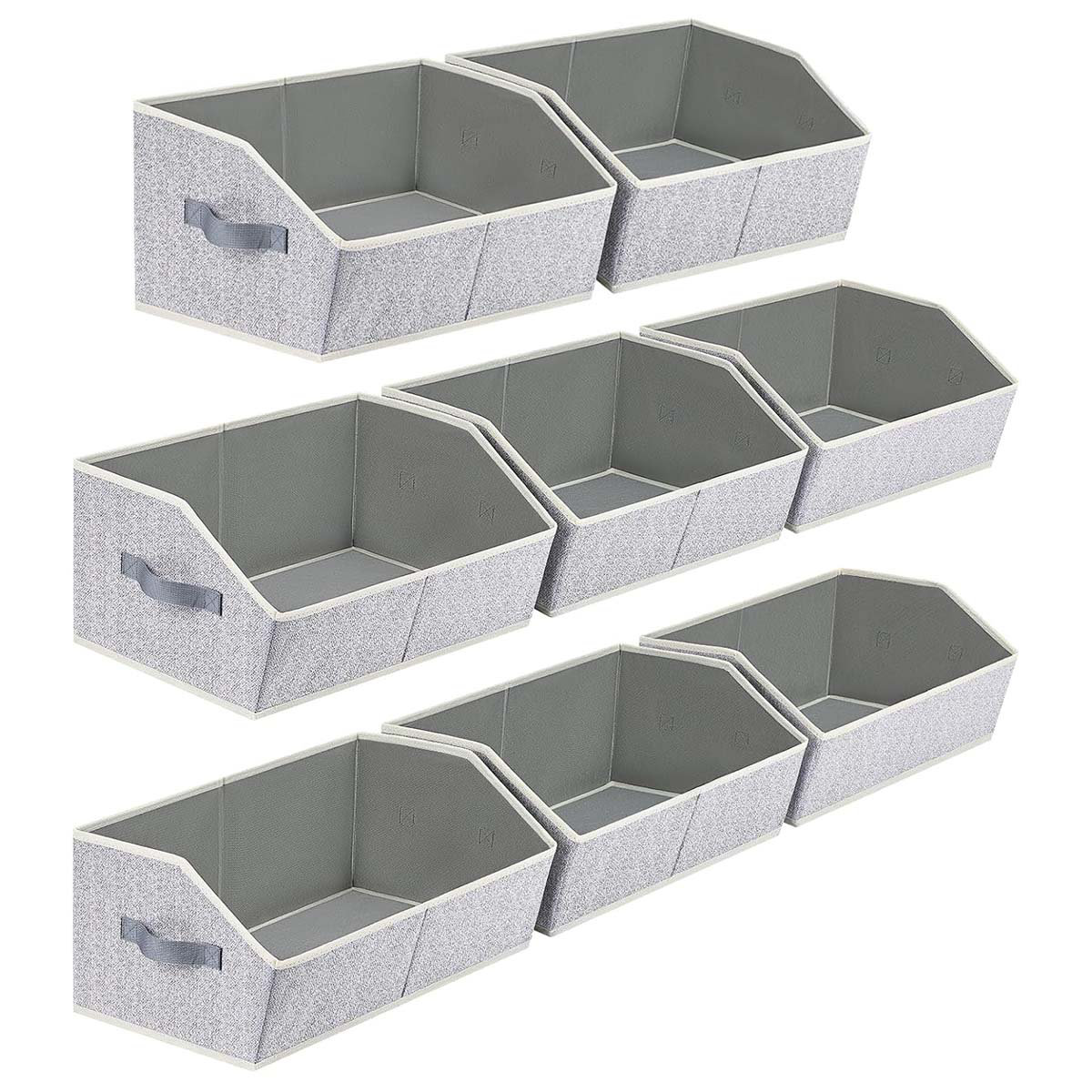 KINOFO Closet Baskets For Shelves Trapezoid - Decorative Storage ...