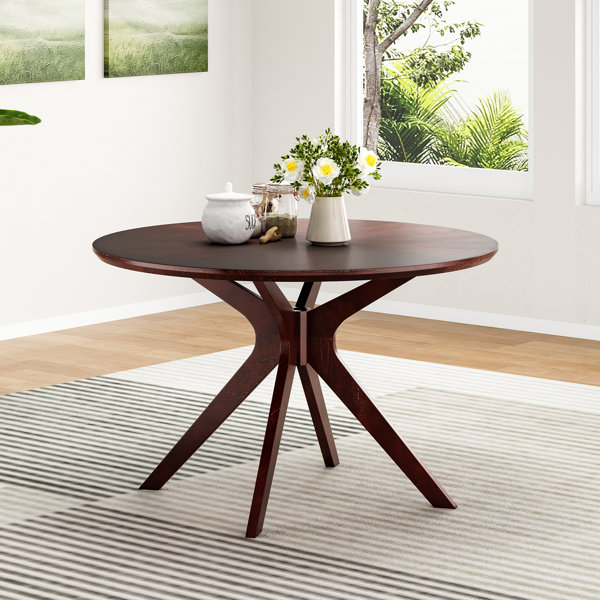 Wade Logan® Bergmans Ash Round Solid Wood Dining Table & Reviews | Wayfair