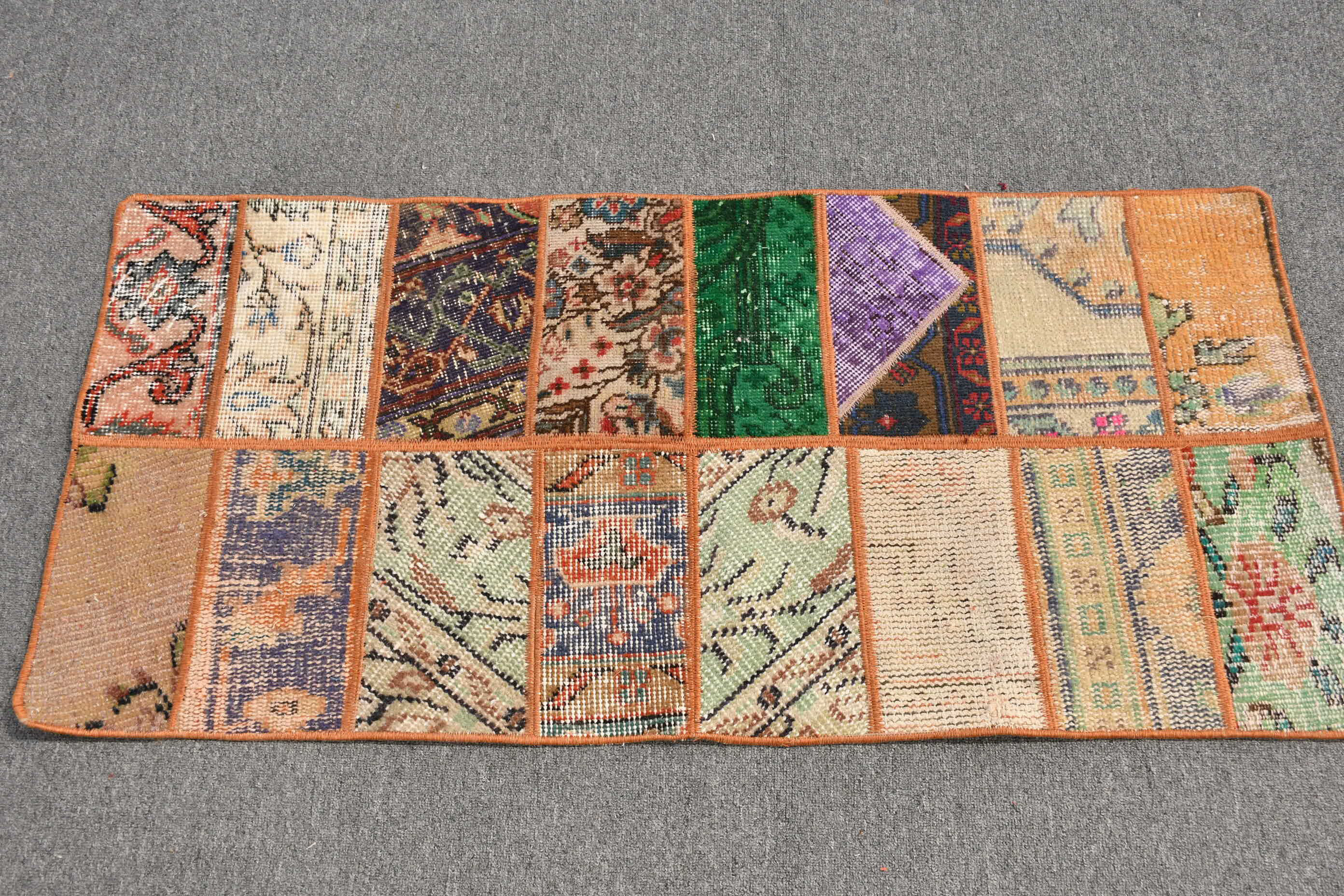 Astoria Grand Handcrafted Turkish Patchwork Rug with Vibrant Colors and ...