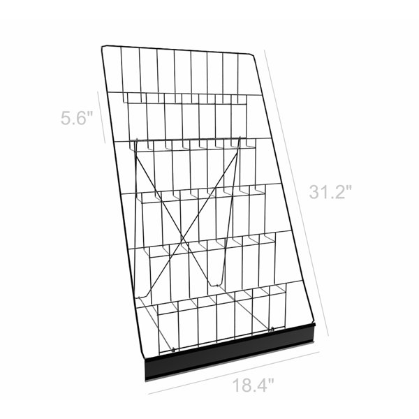 Rebrilliant 6-Tiered 18" Wire Display Rack for Tabletops, 2.5" Open ...