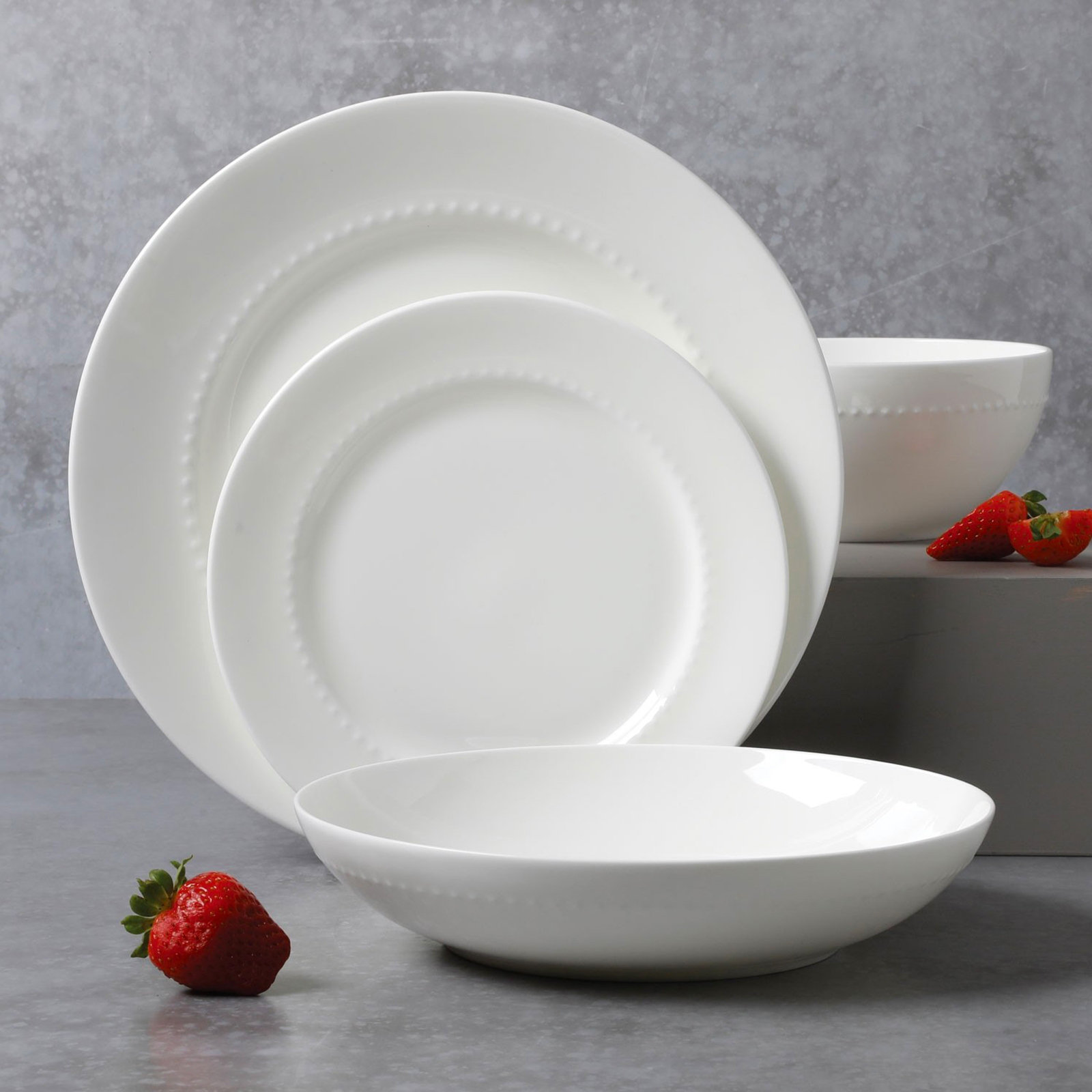 Gracious Dining 16 Piece Bone China Dinnerware Set, Service for 4 ...