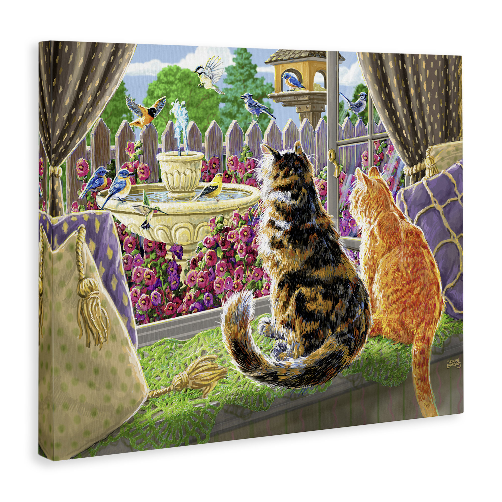 Bungalow Rose Cats With A View Canvas Wall Art, design by Joseph ...
