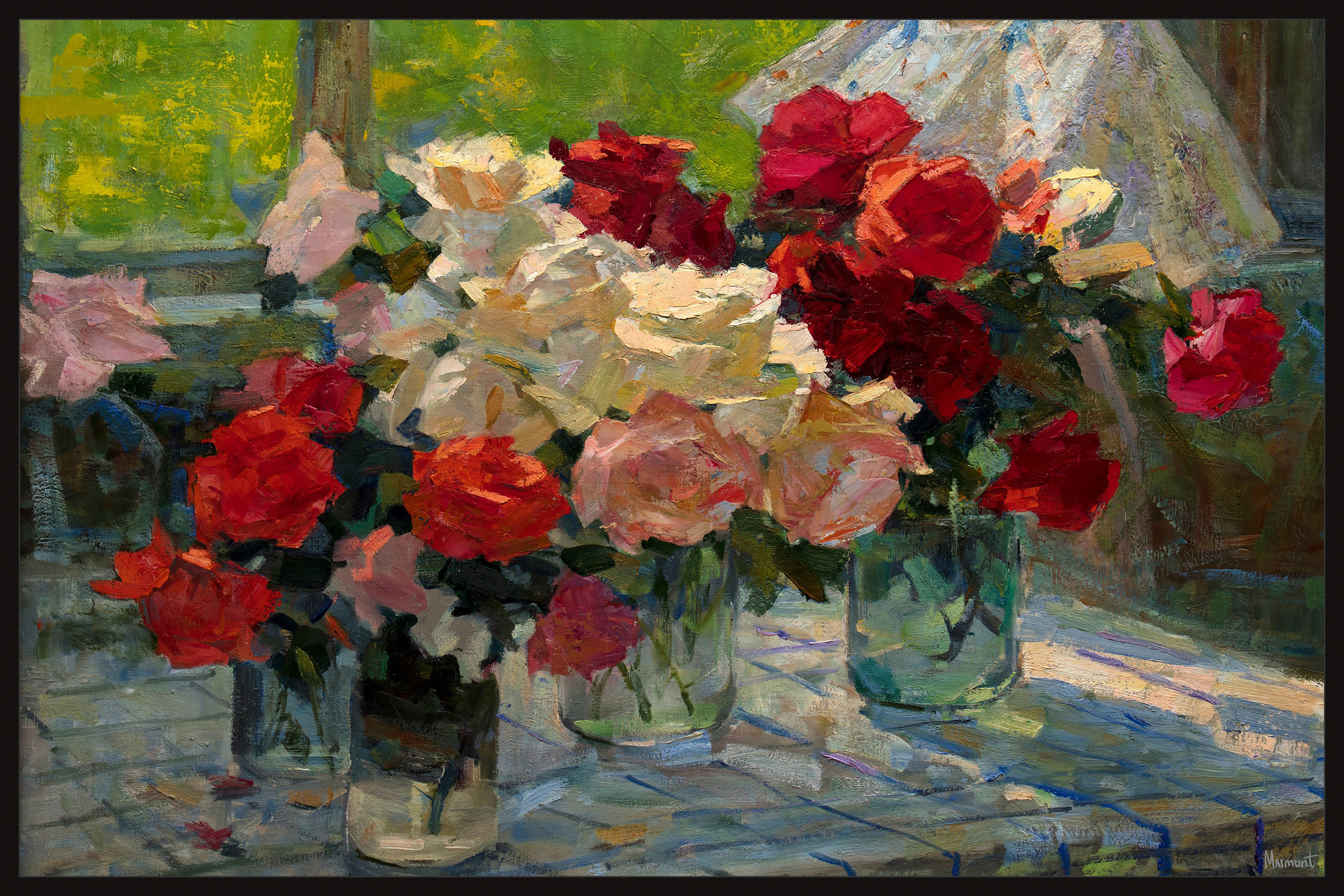 Mercer41 "Fresh Flower Bouquet" Floater Framed Painting Print On Canvas ...