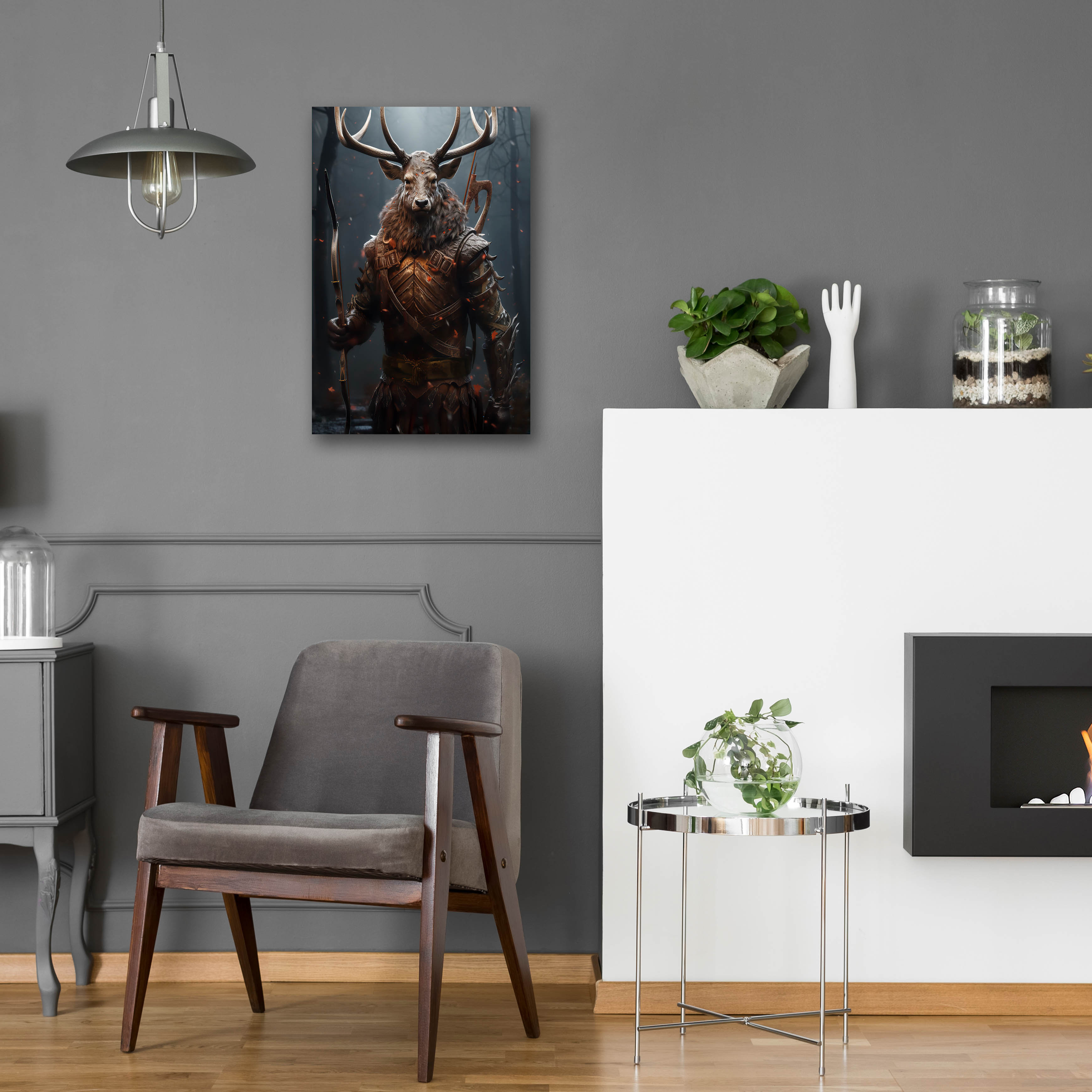 Trinx Stags Silent Watch' by r3darch0n Acrylic Glass Wall Art, 16" x 24 ...