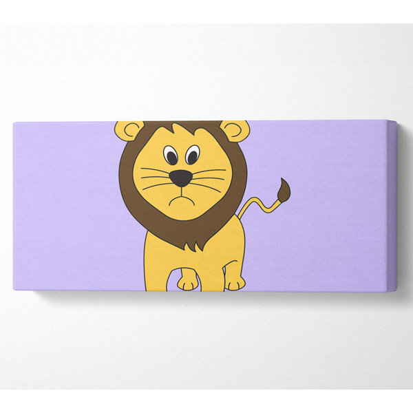 Isabelle & Max Sad Lion Lilac - Wrapped Canvas Panoramic Print ...