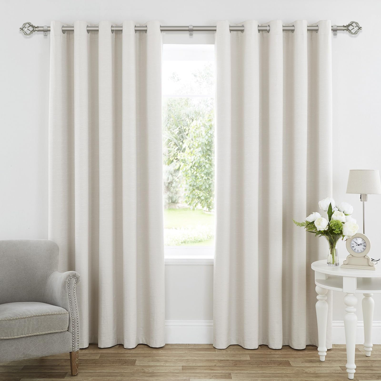 Canora Grey Curtain Rods For Windows 66 To 120 Inch, 3/4 Inch Antique ...