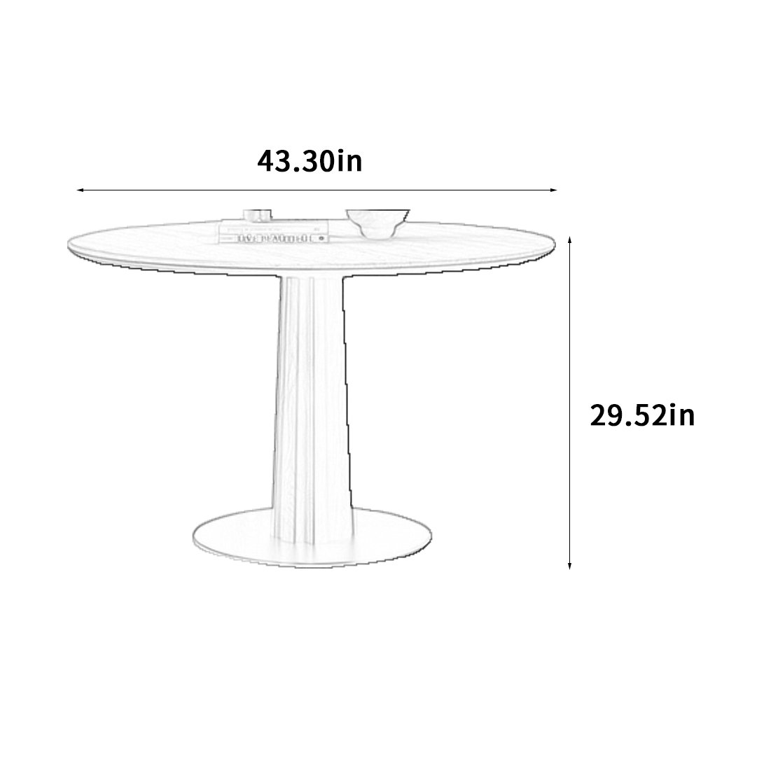 Beicang Home Vintage Style Rock Slab Small Round Table | Wayfair