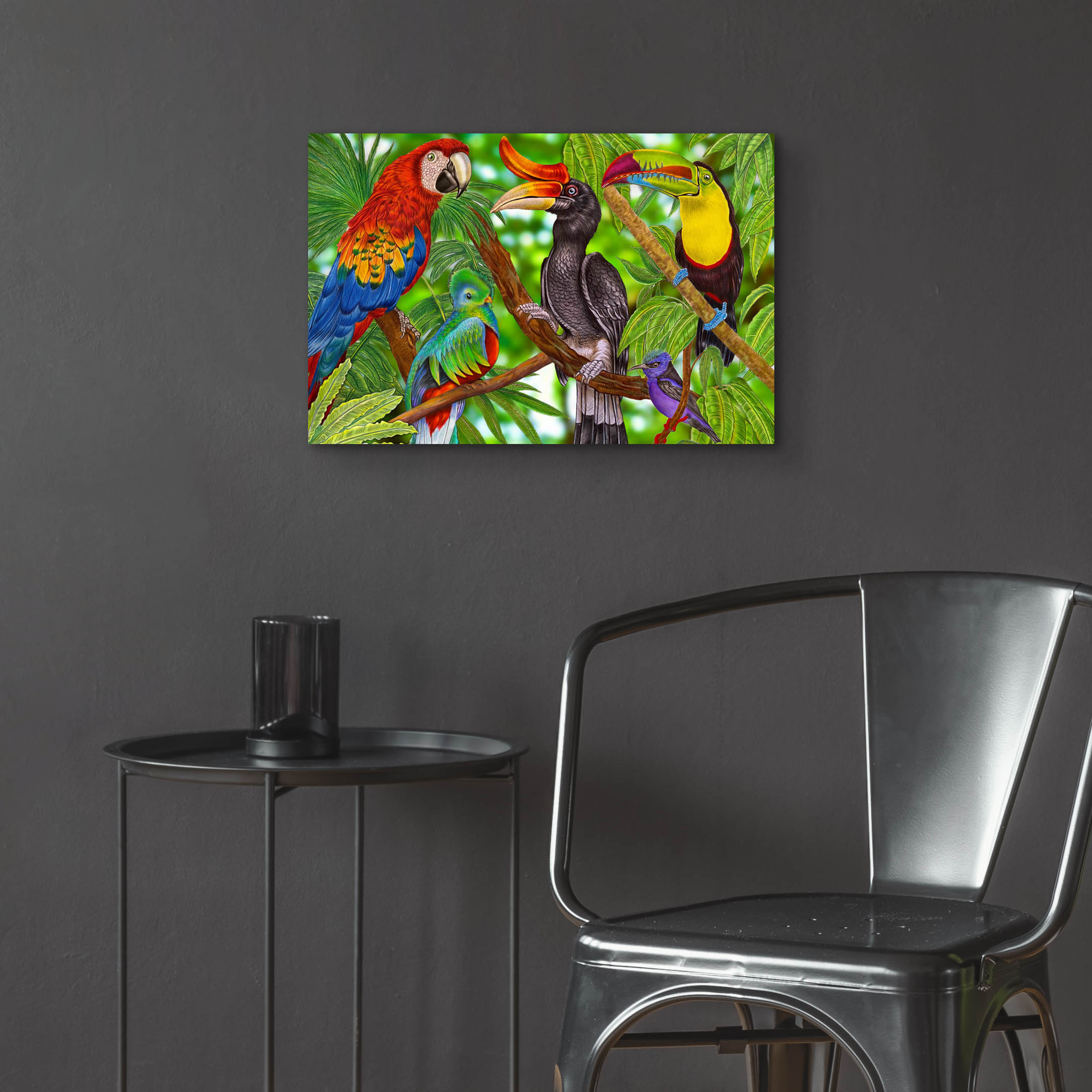 Bay Isle Home™ 'Rainforest Birds' by Tim Jeffs Acrylic Wall Art | Wayfair