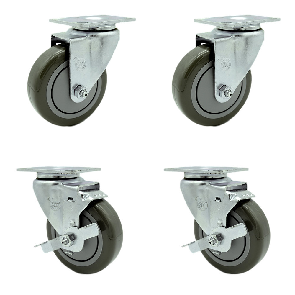 Service Caster 4 Piece Regency U-Boat Caster Set | Wayfair