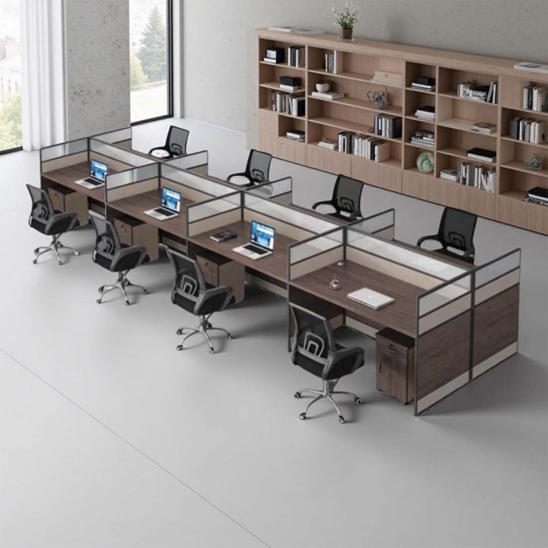 VIFOTO Rectangle 8 Person Office Cubicle Desk - Wayfair Canada