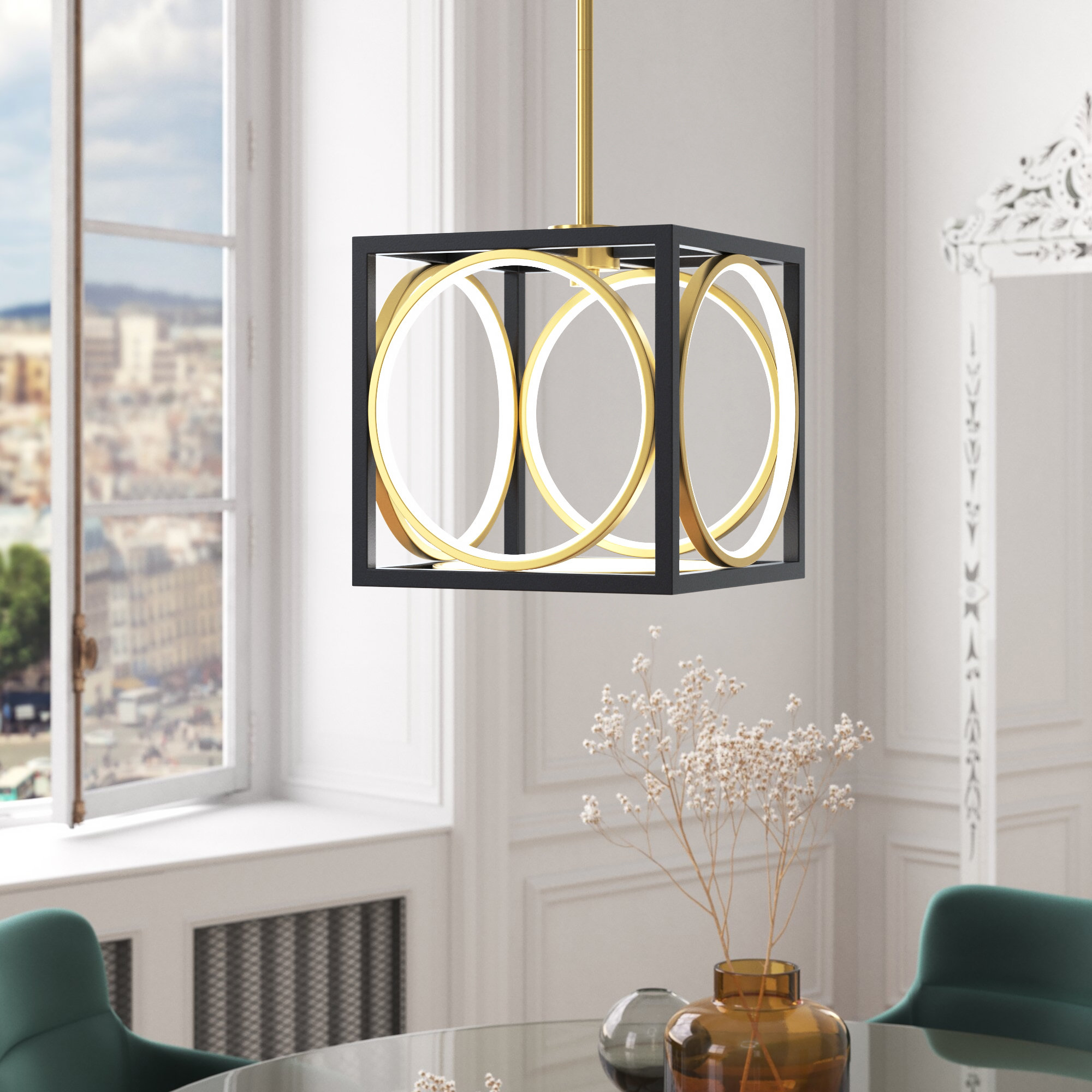 Willa Arlo™ Interiors Richas 5 - Light Lantern Square LED Chandelier ...