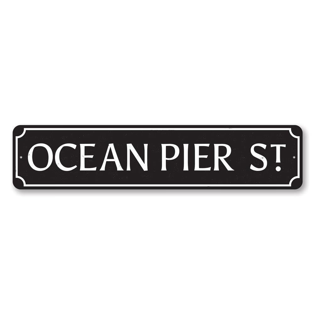 Lizton Sign Shop, Inc Ocean Pier Street Custom Aluminum Sign | Wayfair