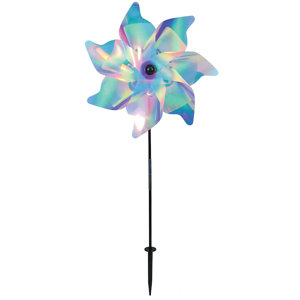 InTheBreeze Striped Iridescent Pinwheel | Wayfair