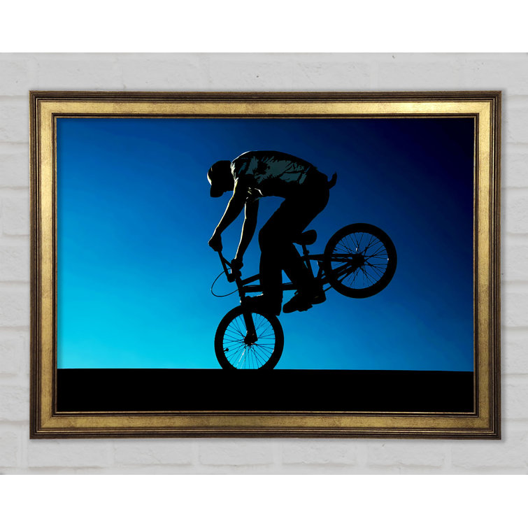 Ebern Designs Bmx Front Wheelie - Single Picture Frame Art Prints ...
