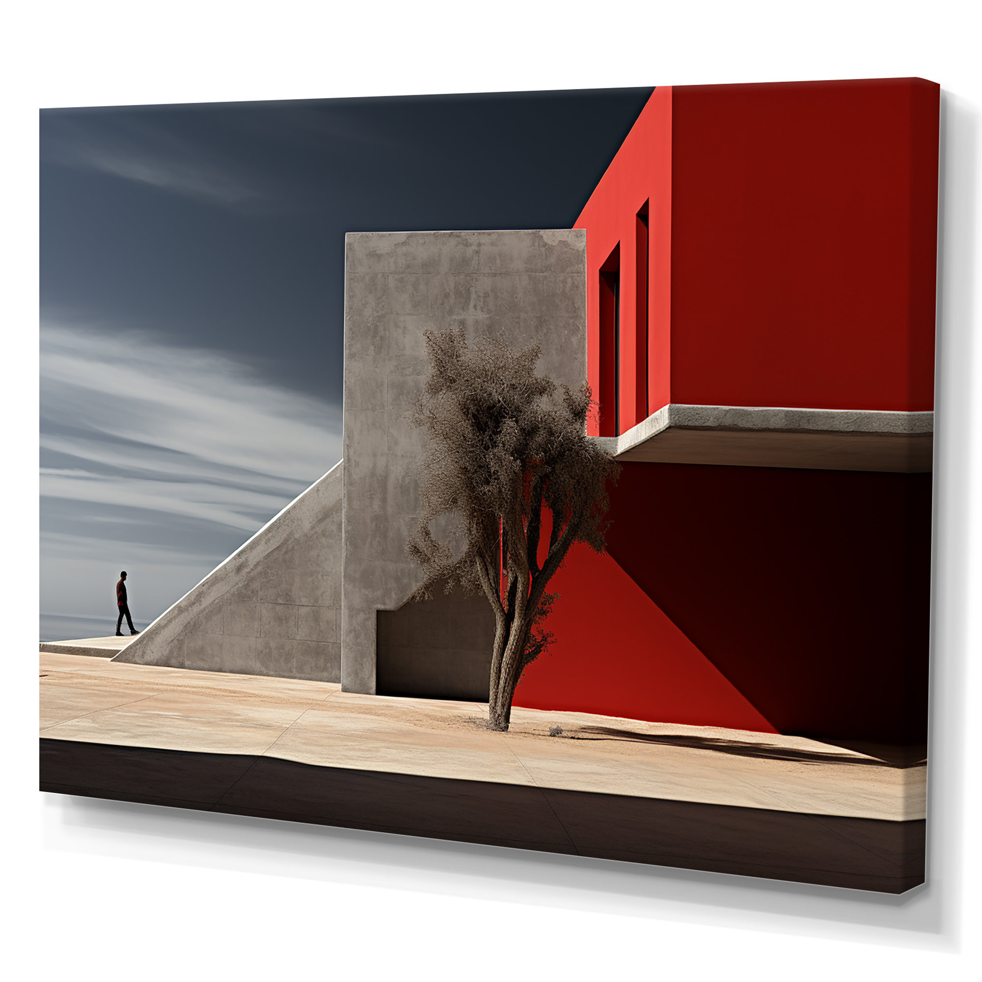 Ebern Designs Red Towers Minimalism Scenery Photo - Towers Canvas ...