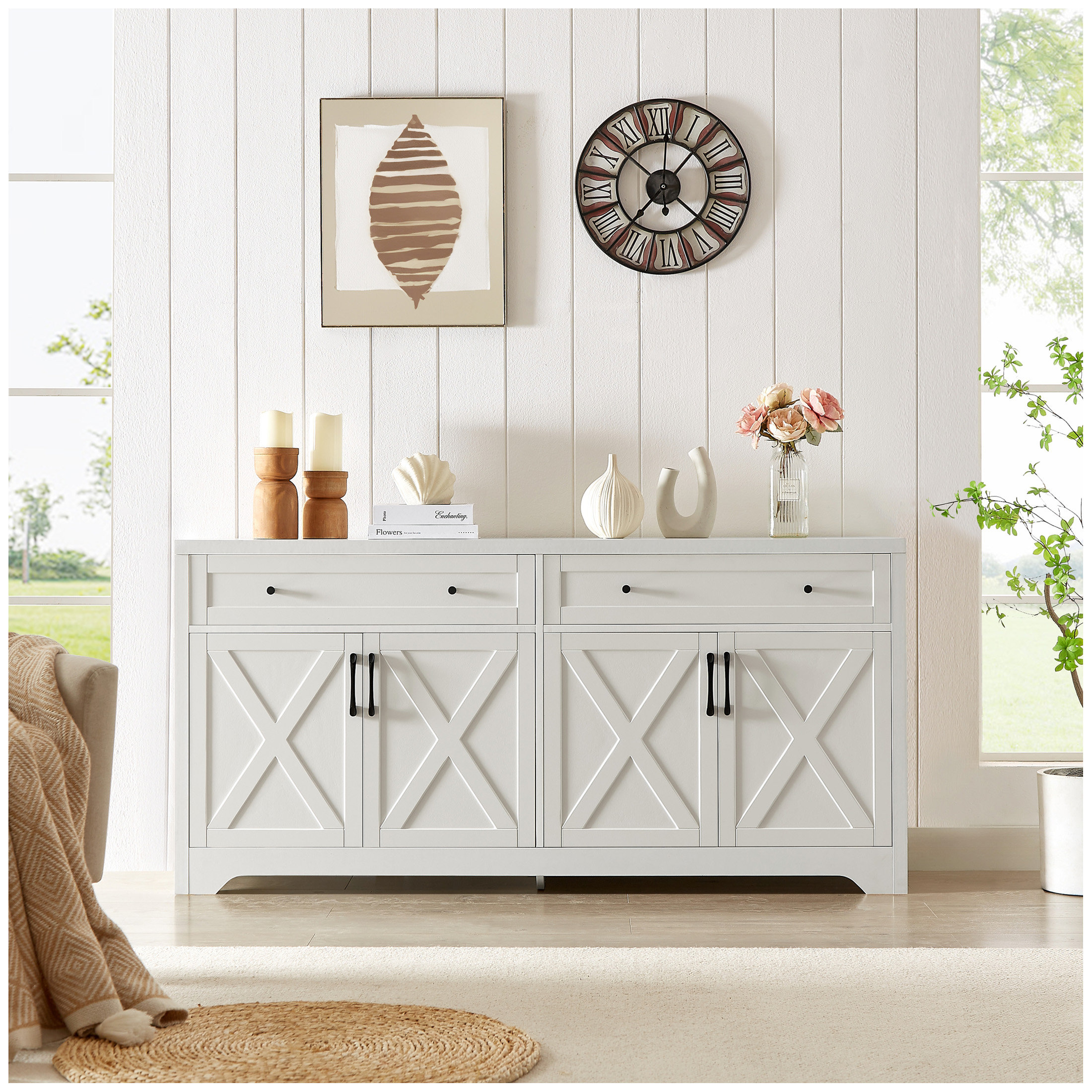 Ophelia & Co. 61 inch TV cabinet for living room, multifunctional ...