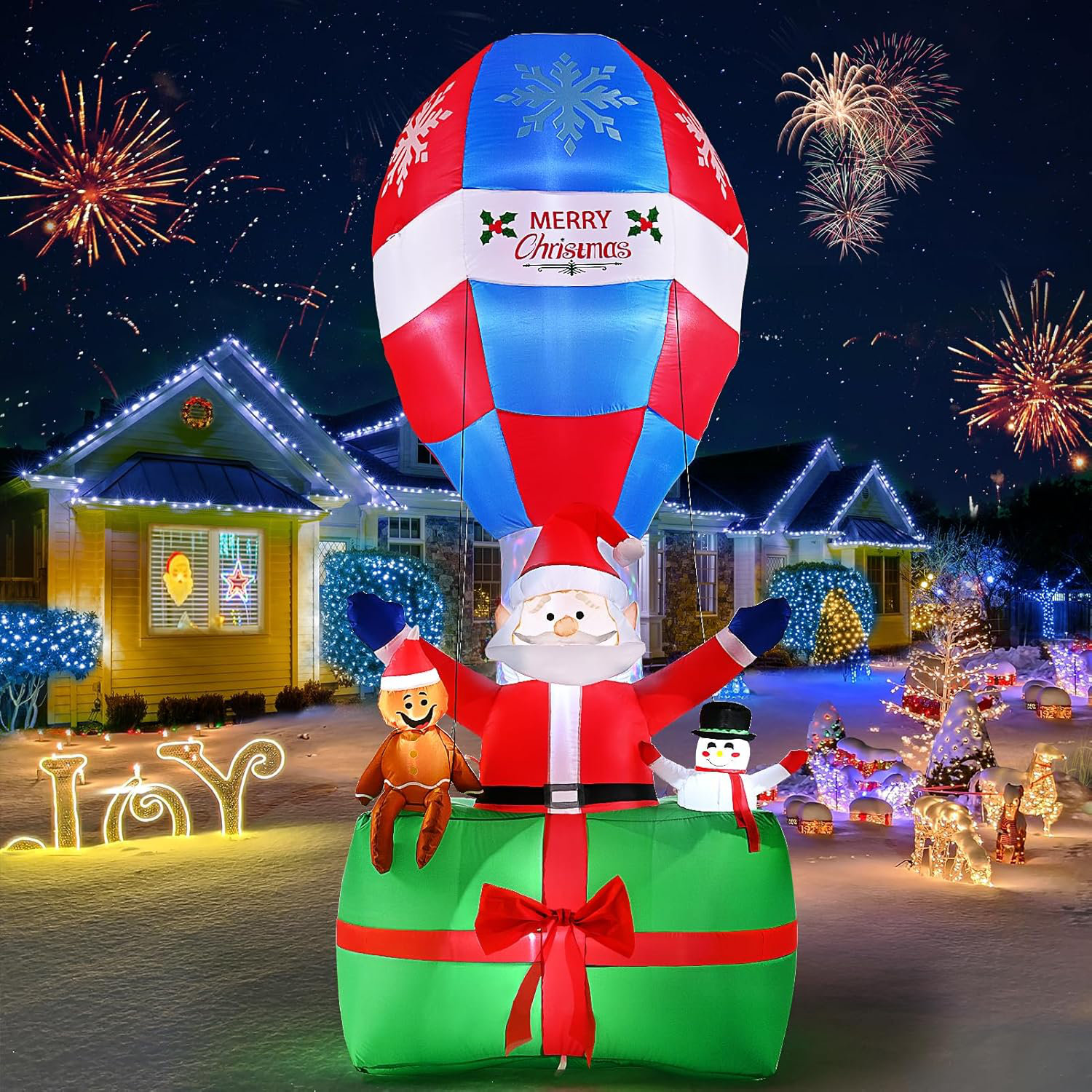 The Holiday Aisle® 9 FT Christmas Inflatables Outdoor Decoration ...