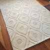 Wrought Studio Zora Geometric Handmade Wool Area Rug & Reviews | Wayfair