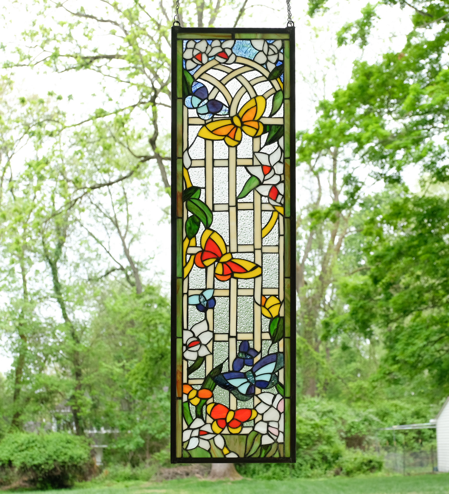 Red Barrel Studio® Stained Glass Window Panel | Wayfair