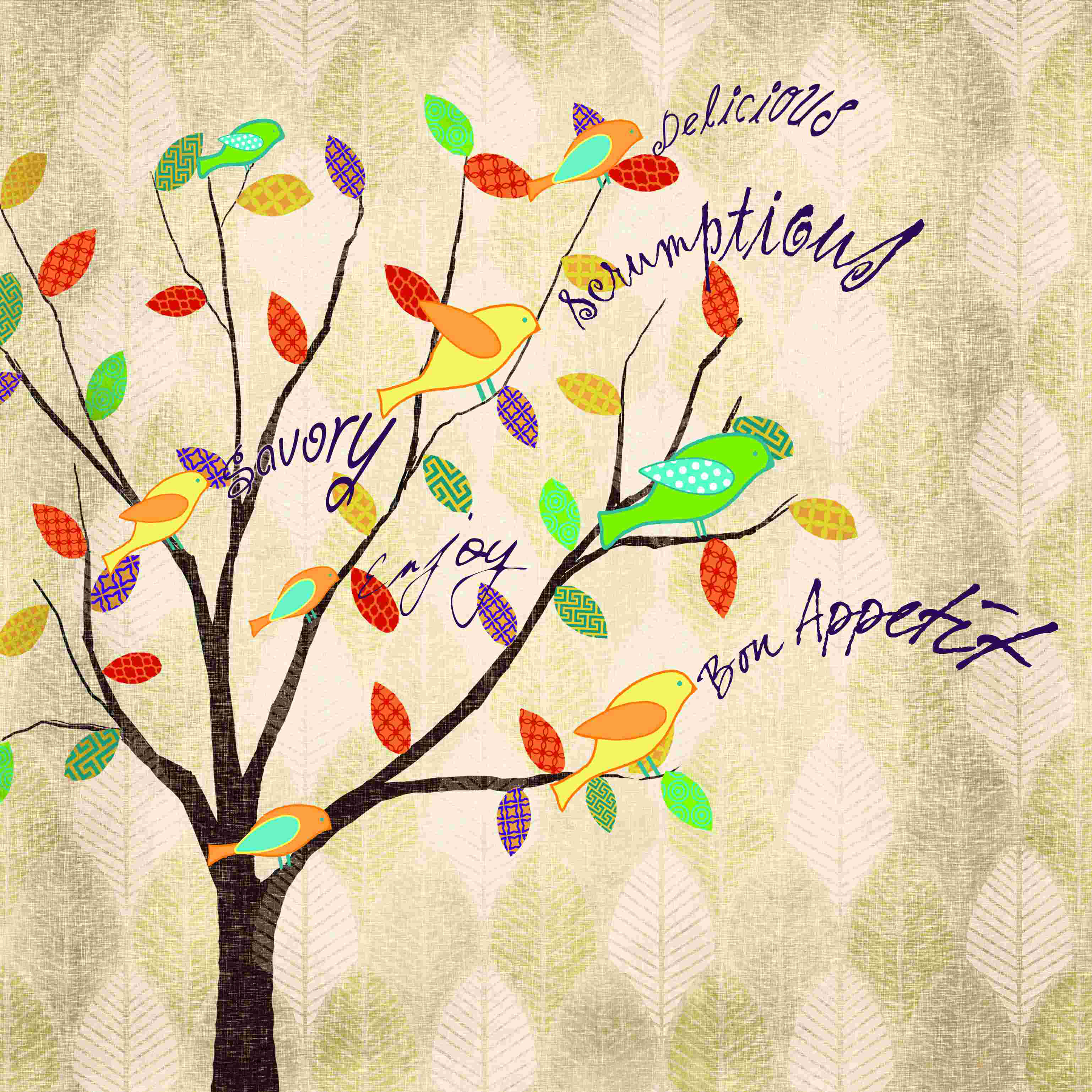 Trinx Kitchen Tweets - Wrapped Canvas Graphic Art | Wayfair